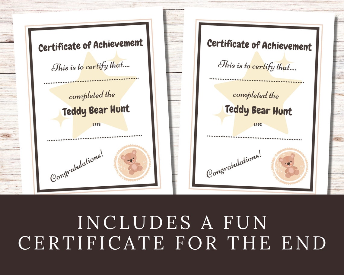 Teddy Bear Hunt Printable, Teddy Bear's Picnic Tea Party Game, Beary ...