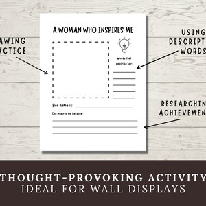 Inspiring Women Worksheet: Women's History Month Activity (PDF Download ...