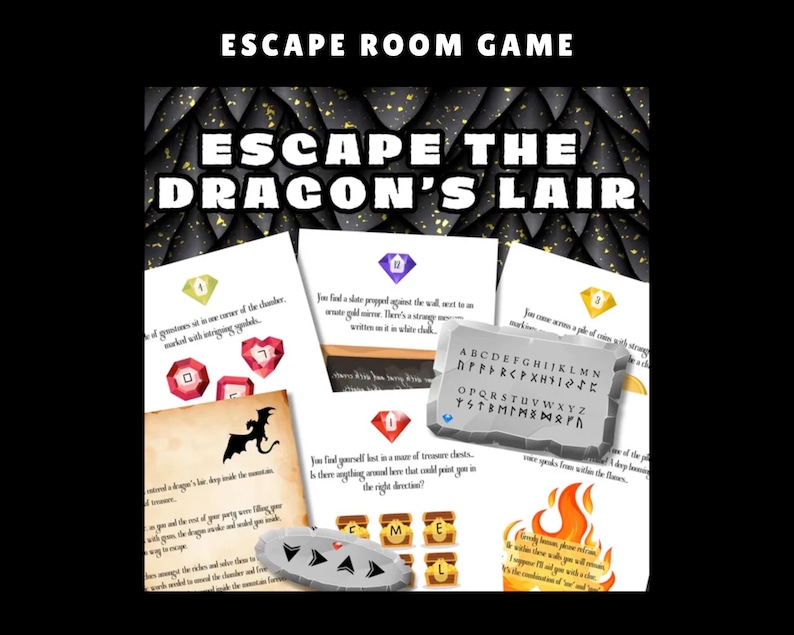 Dragon Scavenger Hunt Bundle: 2 Puzzle Hunts, 2 Clue Hunts, 1 Escape ...