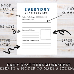 Printable Gratitude Worksheets for Kids, Mindfulness Activity ...