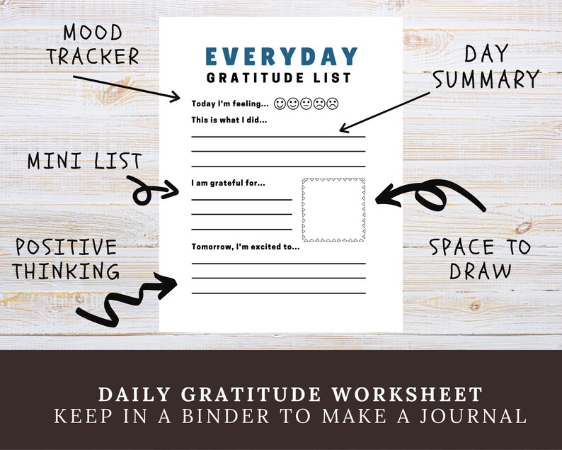 Printable Gratitude Worksheets for Kids, Mindfulness Activity ...