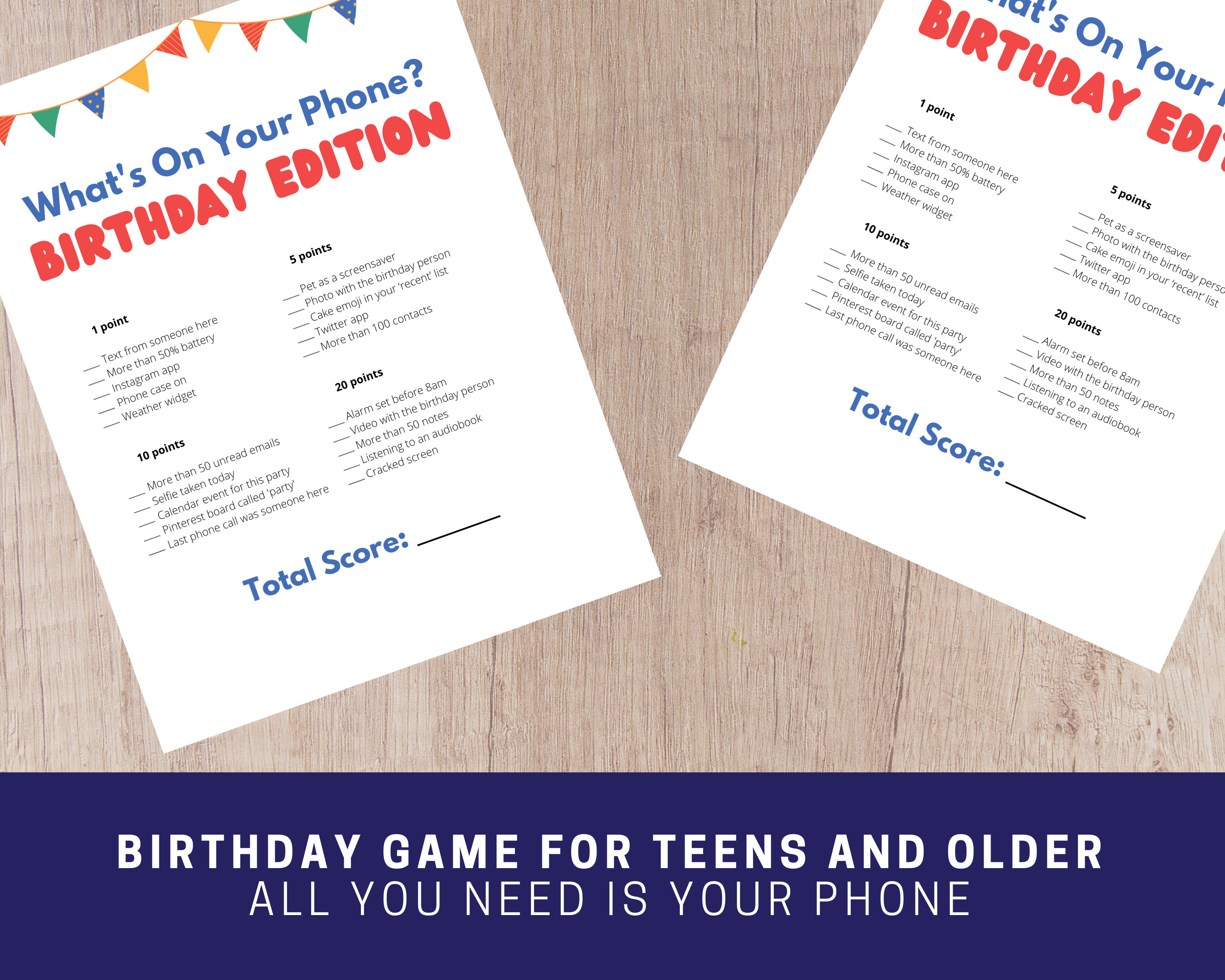 What's On Your Phone Game Printable Funny Party Game | Etsy