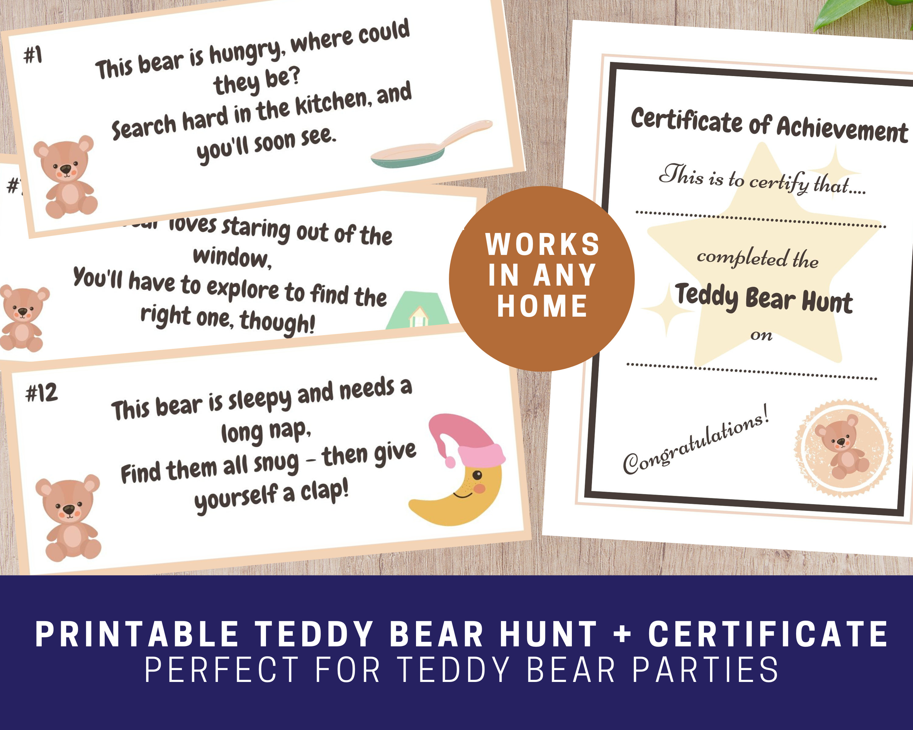 Teddy Bear Hunt Printable Teddy Bear's Picnic Tea Party - Etsy UK