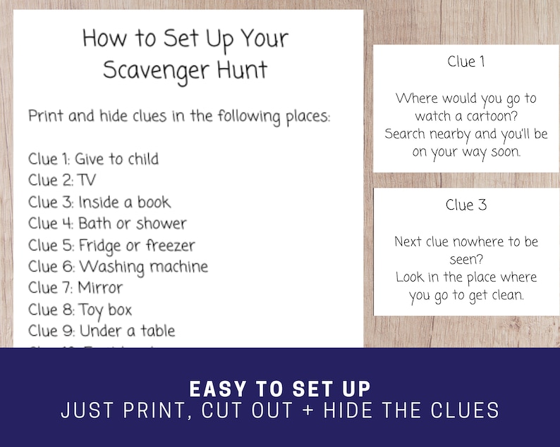 At Home Scavenger Hunt With Rhyming Clues Printable Indoor - Etsy