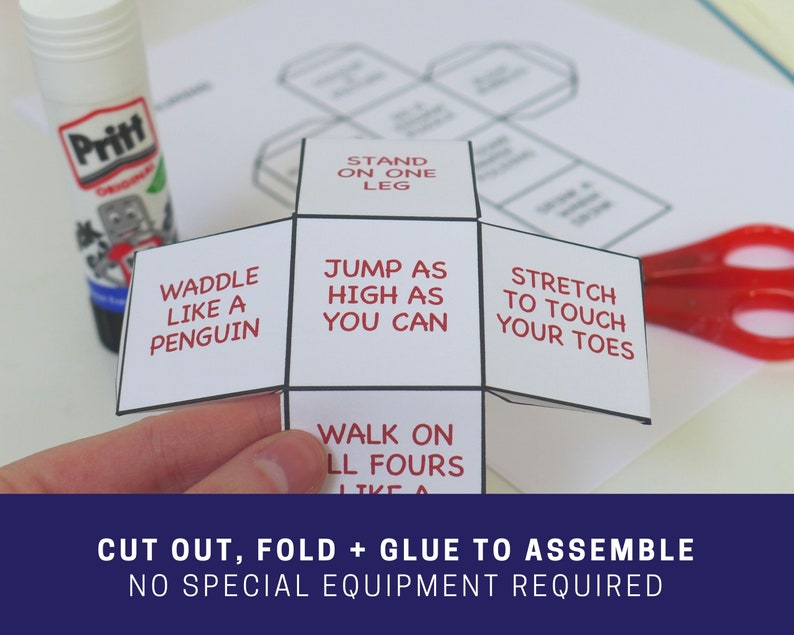 Printable Activity Dice for Kids Toddlers and Preschoolers | Etsy