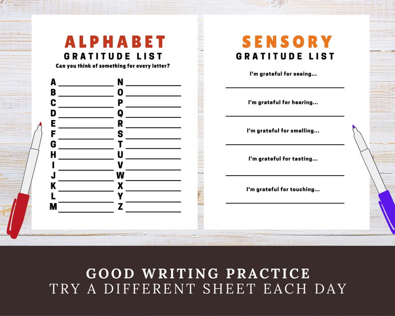 Printable Gratitude Worksheets for Kids, Mindfulness Activity ...