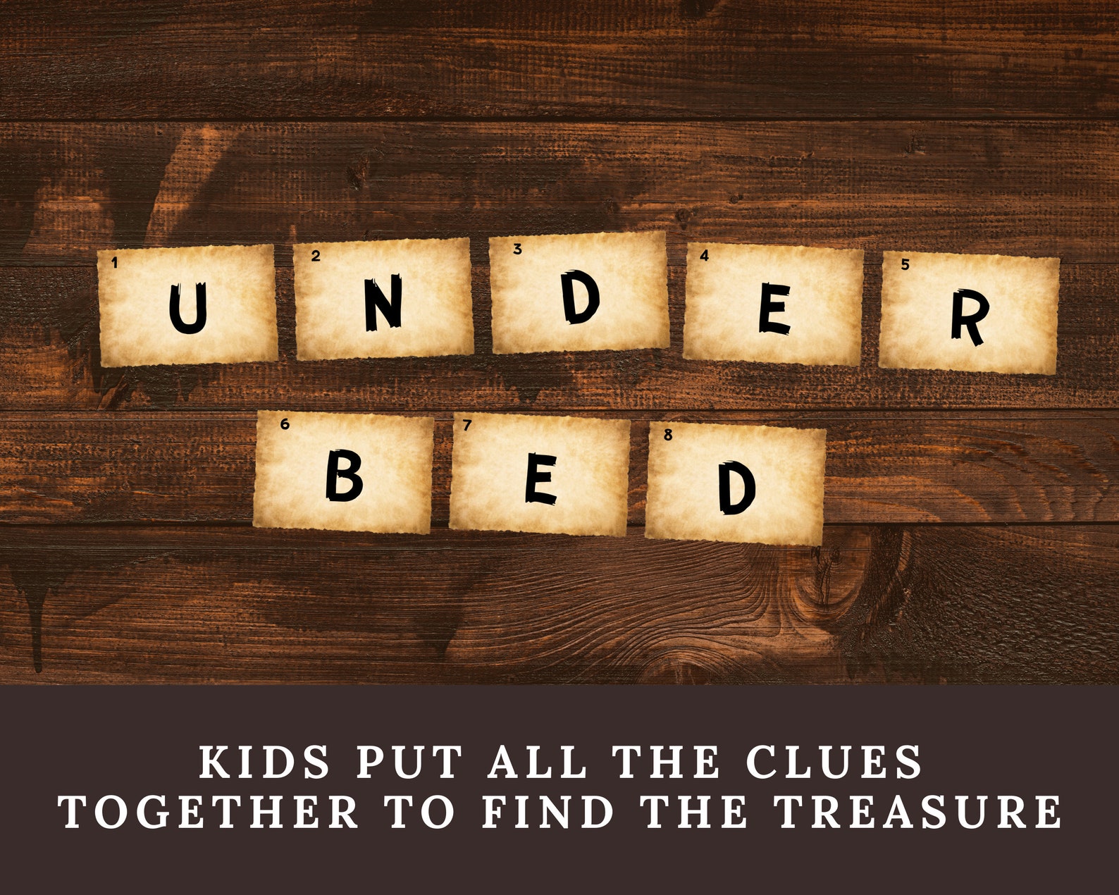 Treasure Map Scavenger Hunt for Younger Kids, Printable Indoor ...