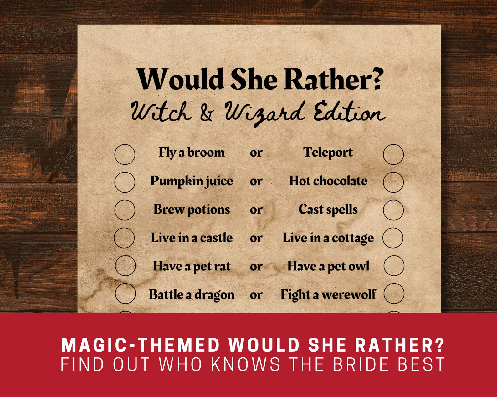 5 Wizard Bachelorette Party Games Printable Magic-themed - Etsy