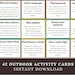 42 Outdoor Activity Cards for Kids: Nature Play, Garden Games ...