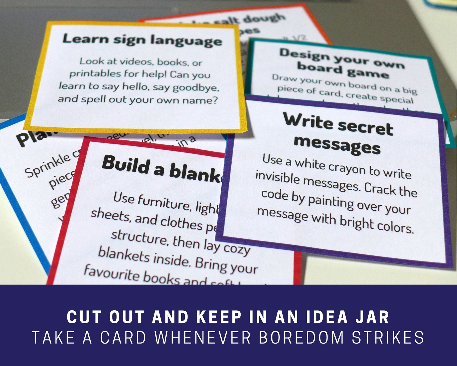 42 Indoor Activity Cards for Kids and Toddlers Printable | Etsy