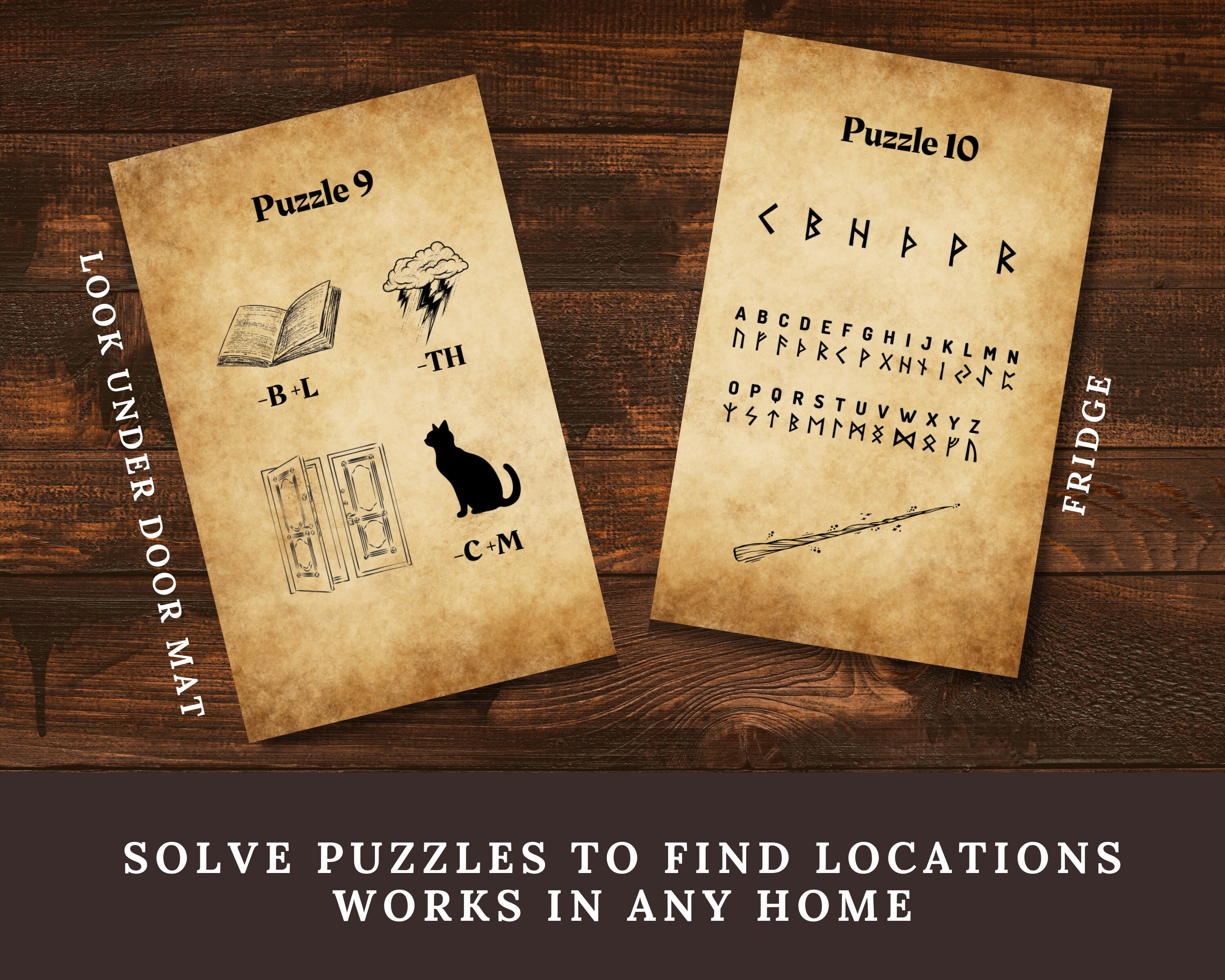Magic Scavenger Hunt Clues, Printable Witch and Wizard Treasure Hunt ...
