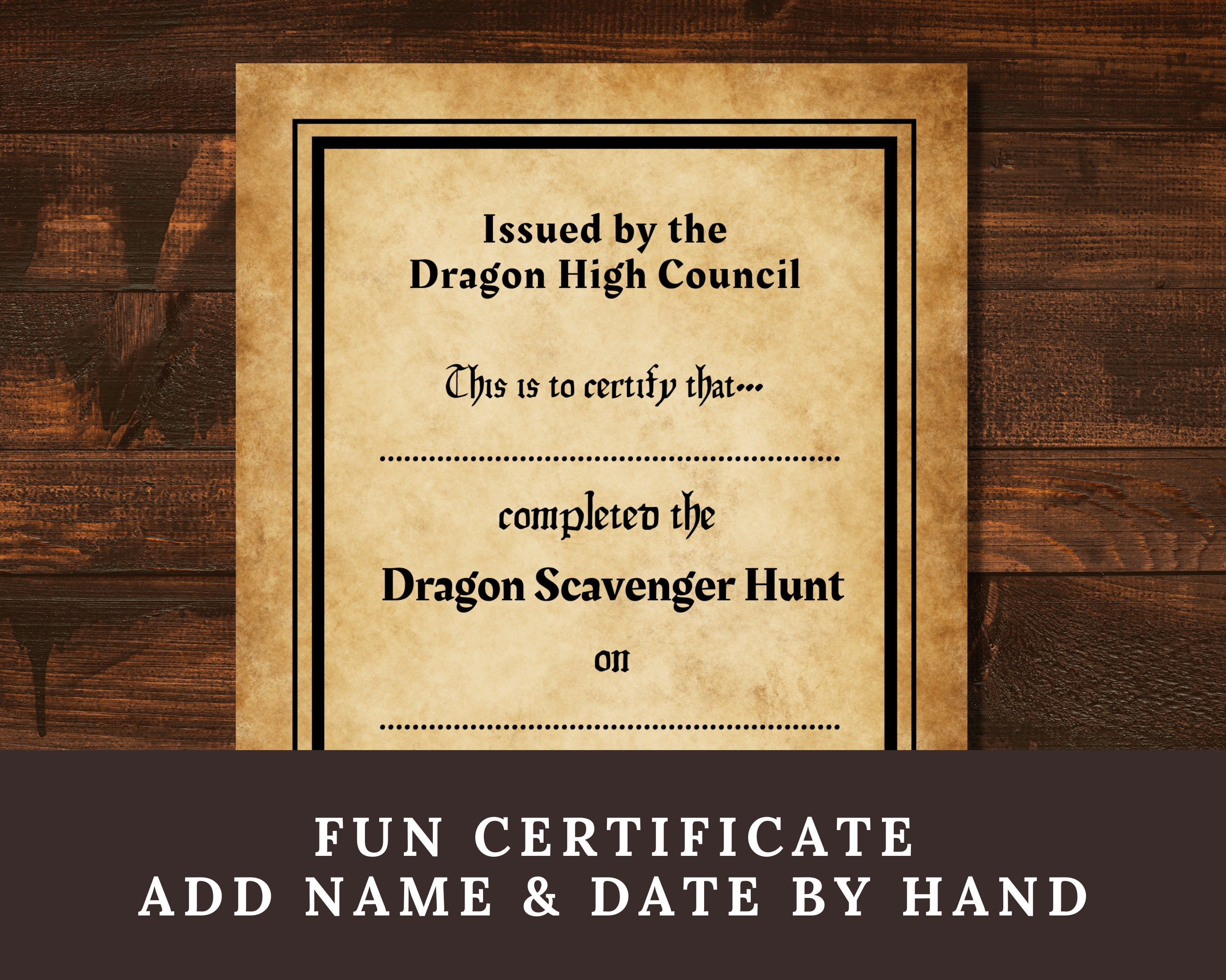 Dragon Scavenger Hunt for Kids: Medieval Birthday Party Game (printable ...