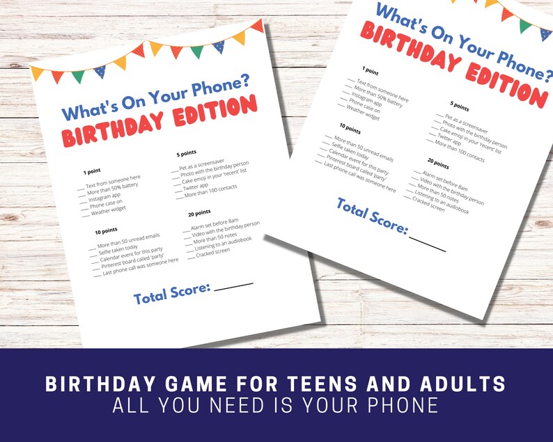 What's on Your Phone Game printable Funny Party Game - Etsy UK