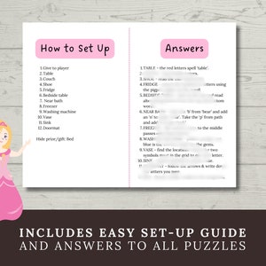 Princess Scavenger Hunt for Kids, Printable Princess Party Game ...