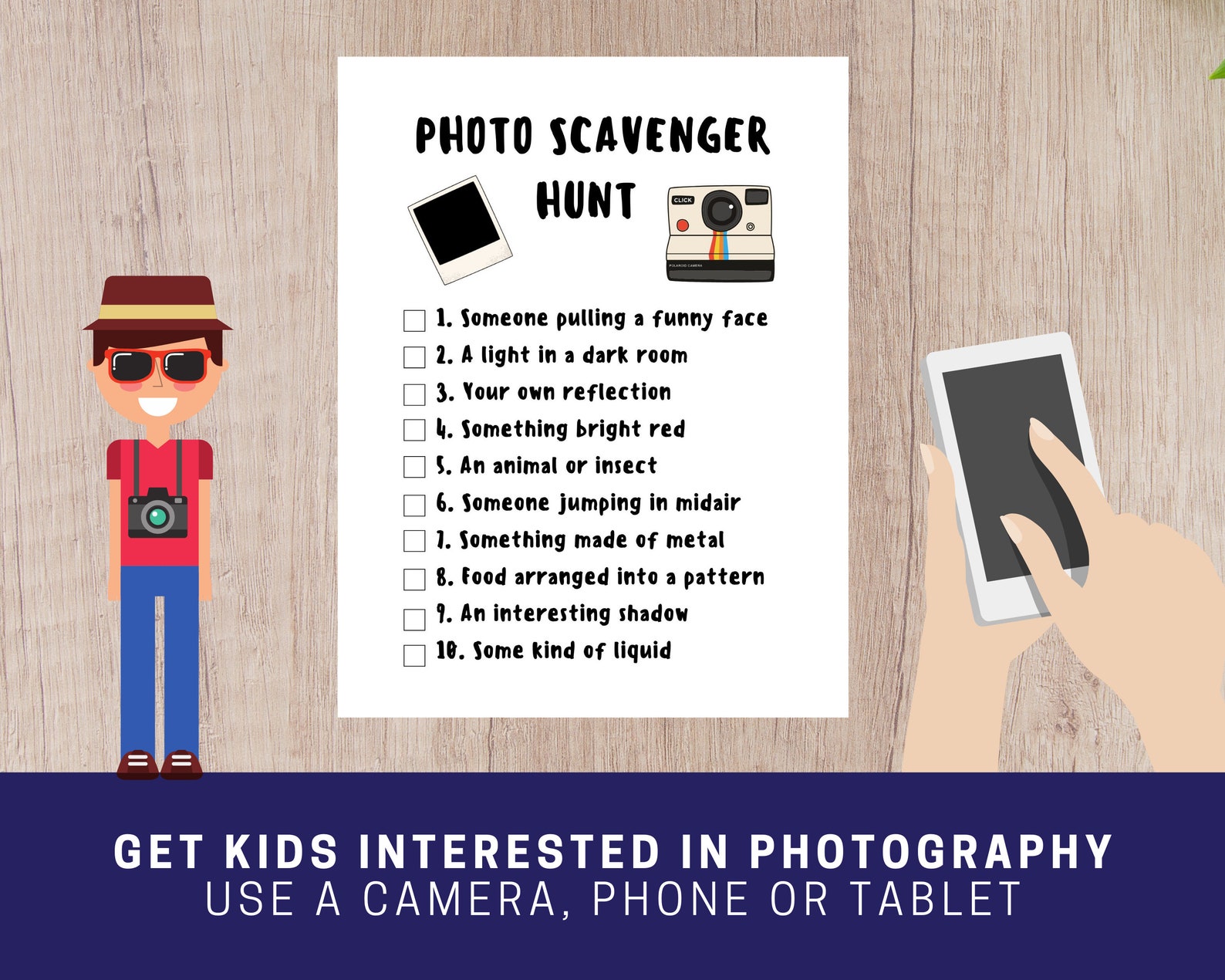 Photo Scavenger Hunt for Kids Printable Indoor Scavenger - Etsy