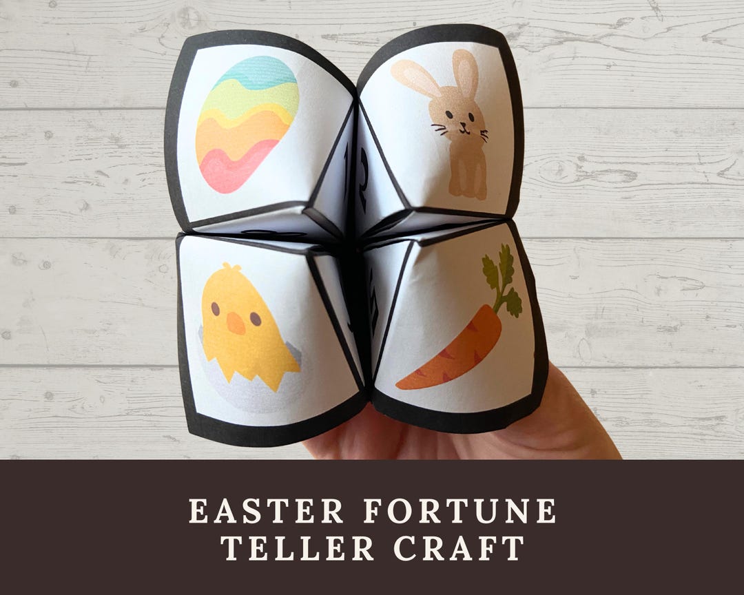 Printable Easter Fortune Teller Craft: Kids Activity, Basket Stuffer ...