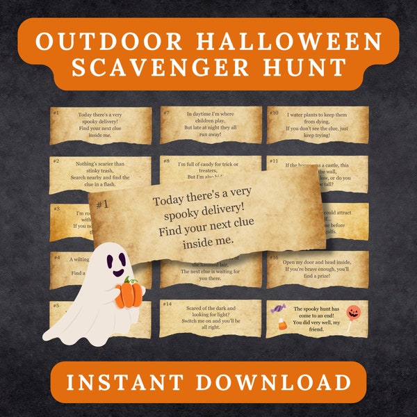 Halloween Scavenger Hunt for Kids - Etsy