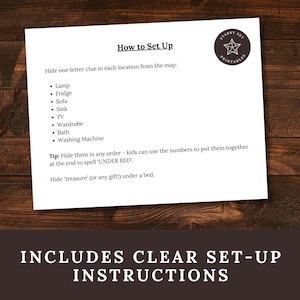 Treasure Map Scavenger Hunt for Younger Kids, Printable Indoor ...