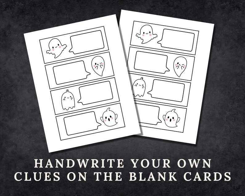 Ghost-themed Halloween Scavenger Hunt: Easy Riddle Clues (printable PDF ...
