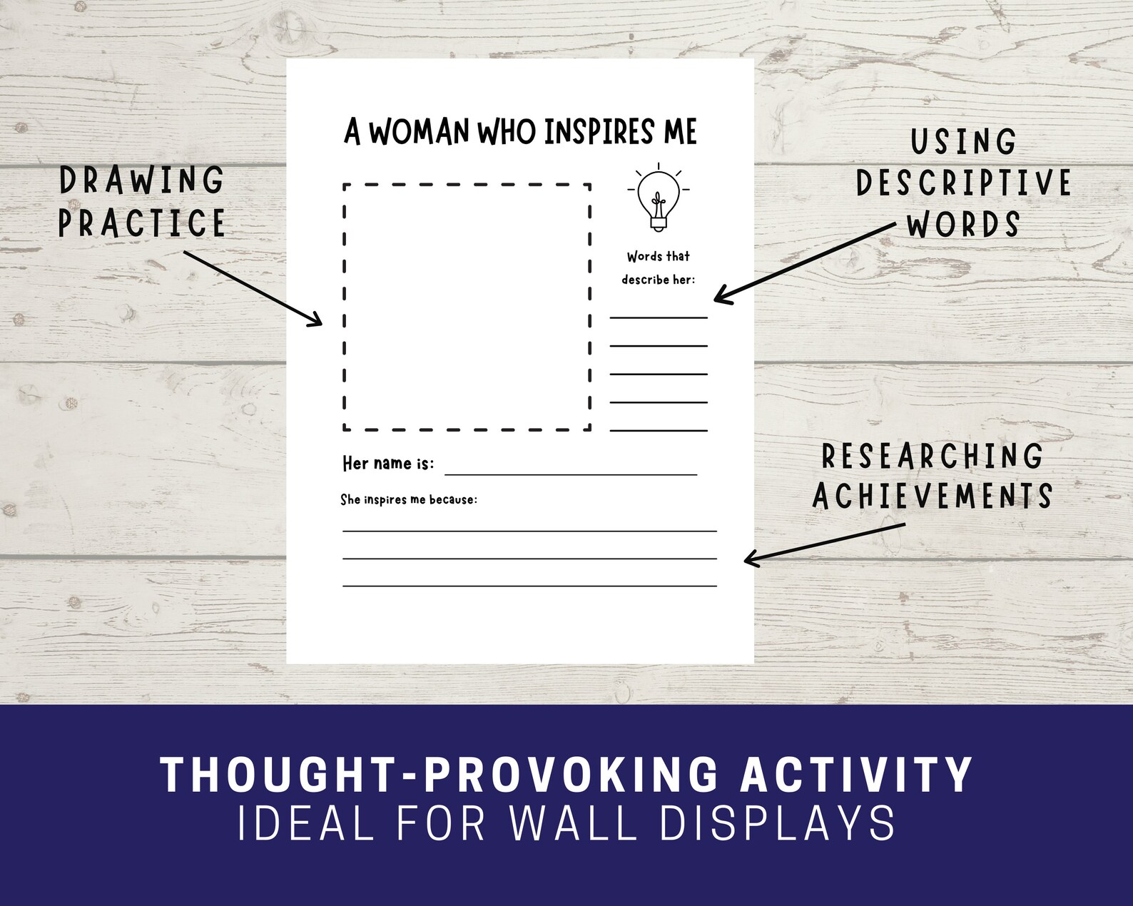 Inspiring Women Printable Worksheet for Kids International | Etsy