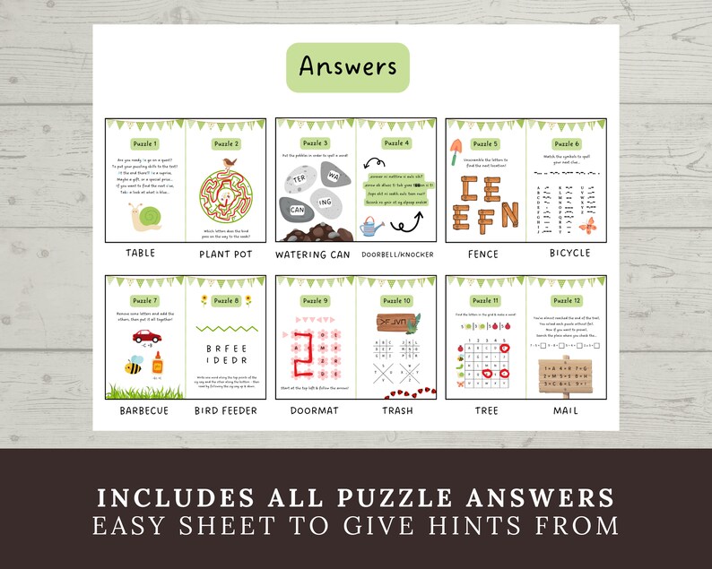 Outdoor Scavenger Hunt Clues for Kids, Tweens or Teens, Printable ...