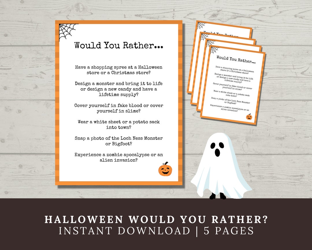 Printable Halloween Activity for Kids, Class Party Game, Halloween ...