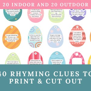 Indoor & Outdoor Easter Egg Scavenger Hunt Clues for Kids or Teens ...