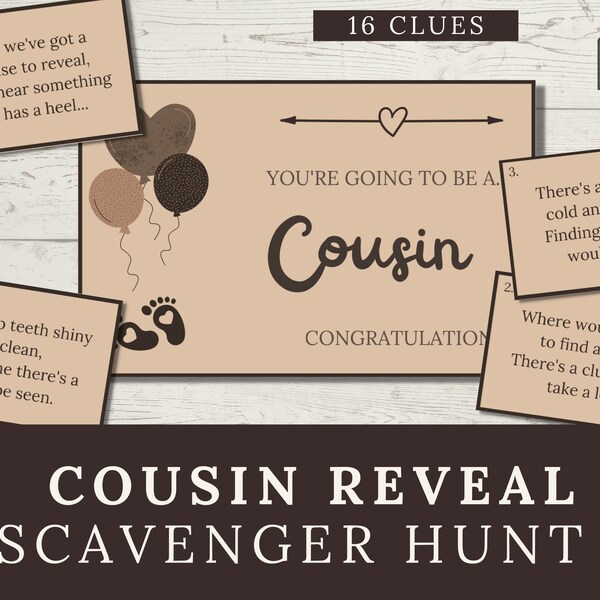 Gender Reveal Scavenger Hunt Clues - Etsy