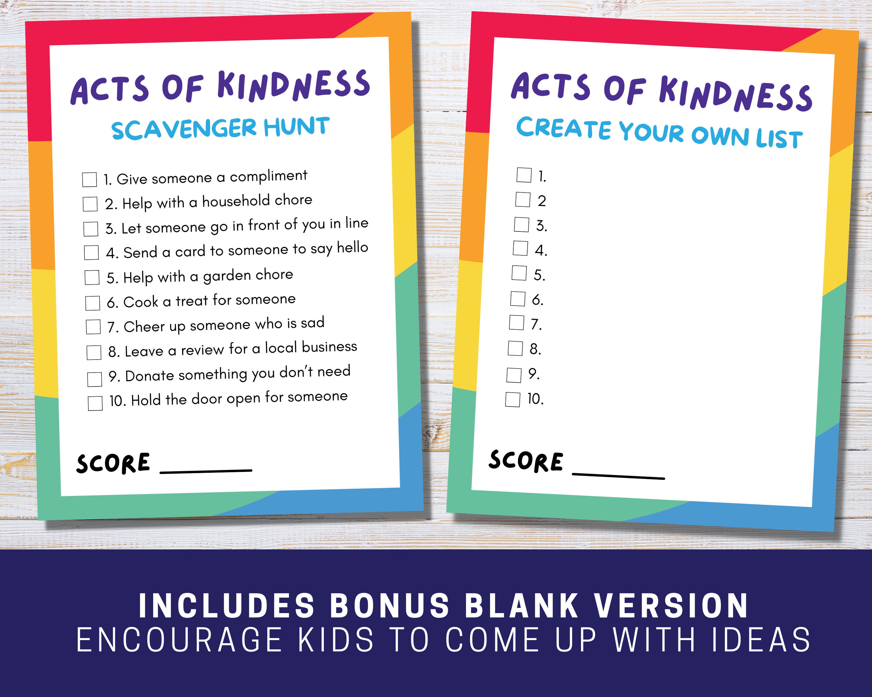Printable Kindness Scavenger Hunt for Kids Random Acts of - Etsy UK