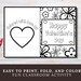 Valentine's Day Color-in Card, Printable Kids Craft Activity (instant ...