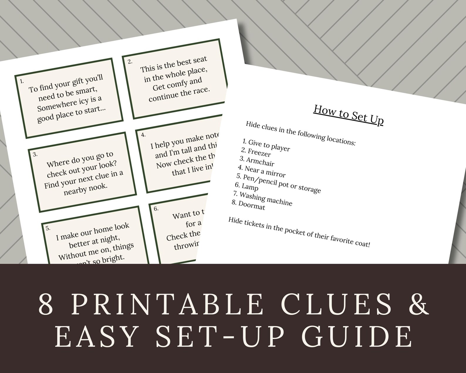 Concert Ticket Scavenger Hunt Clues, Surprise Music Gift (printable PDF ...