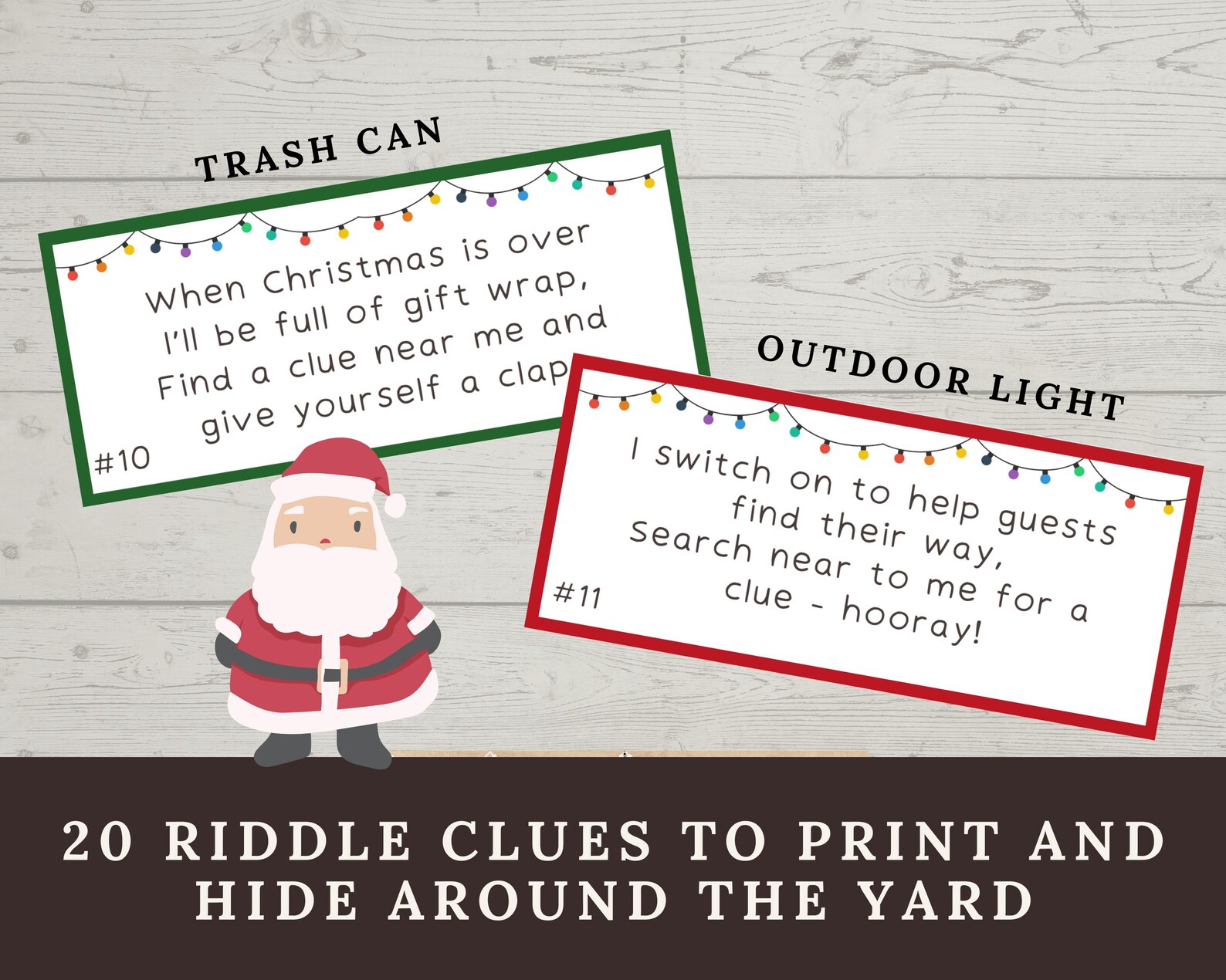 Outdoor Christmas Scavenger Hunt for Kids, Printable Backyard Christmas ...