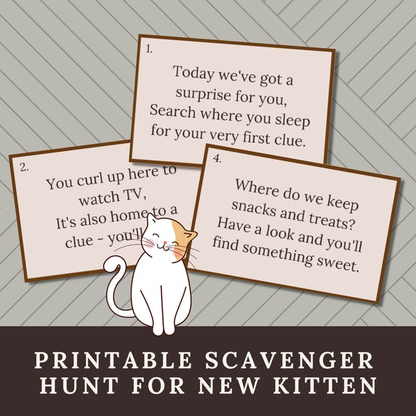 Cat Treasure Hunt - Etsy
