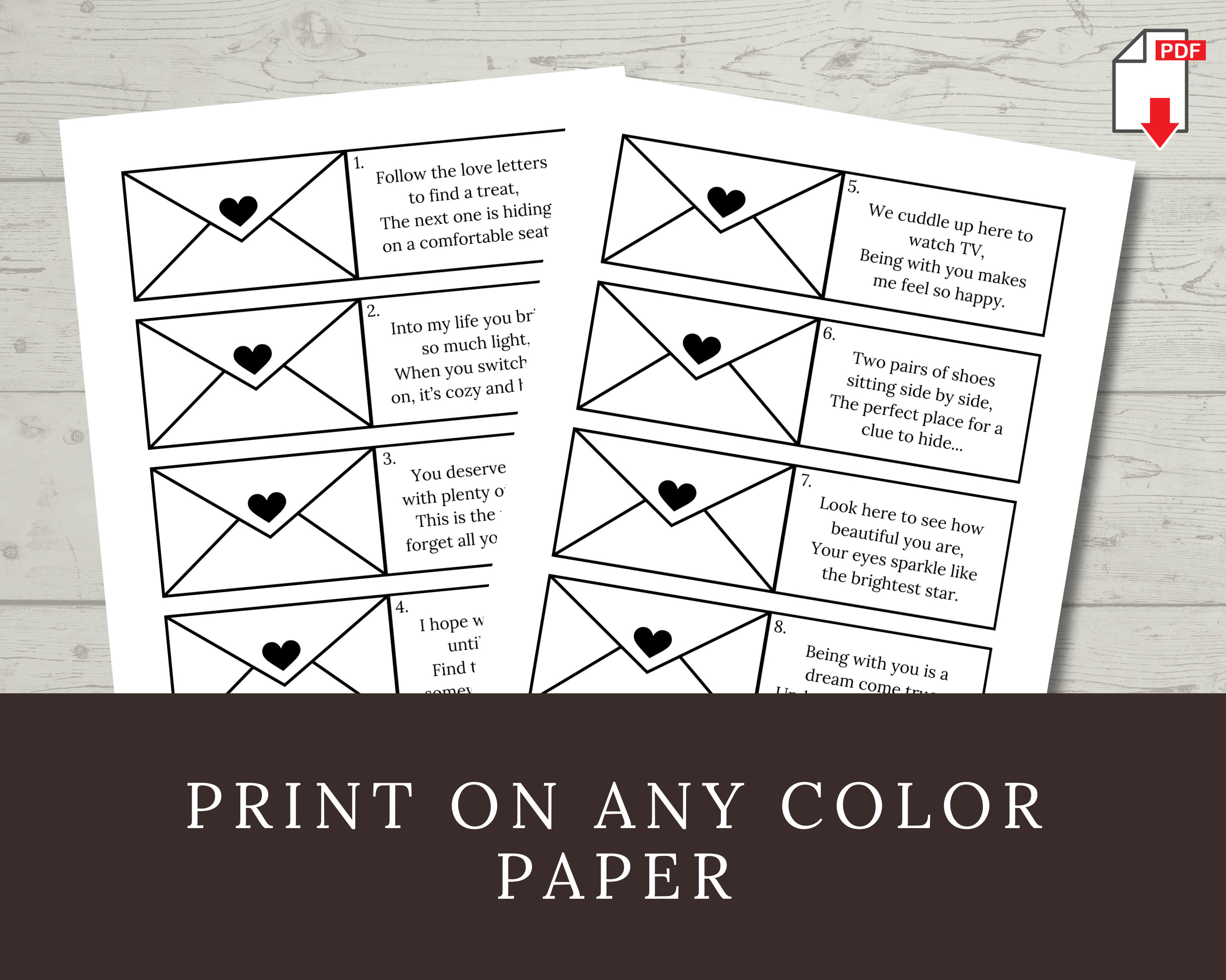 Love Letter Scavenger Hunt for Partner, Husband, Wife, Boyfriend or ...