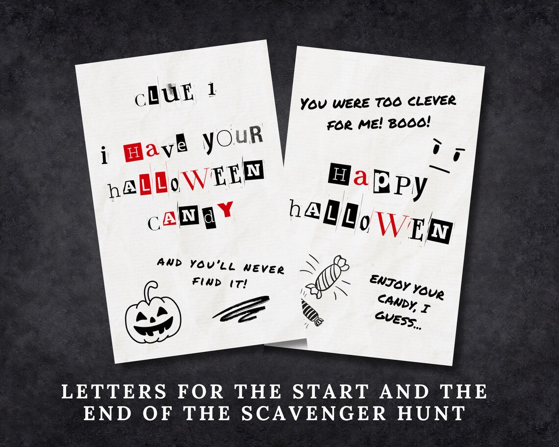Halloween Candy Scavenger Hunt: Spooky Mystery Puzzle Game for Kids ...
