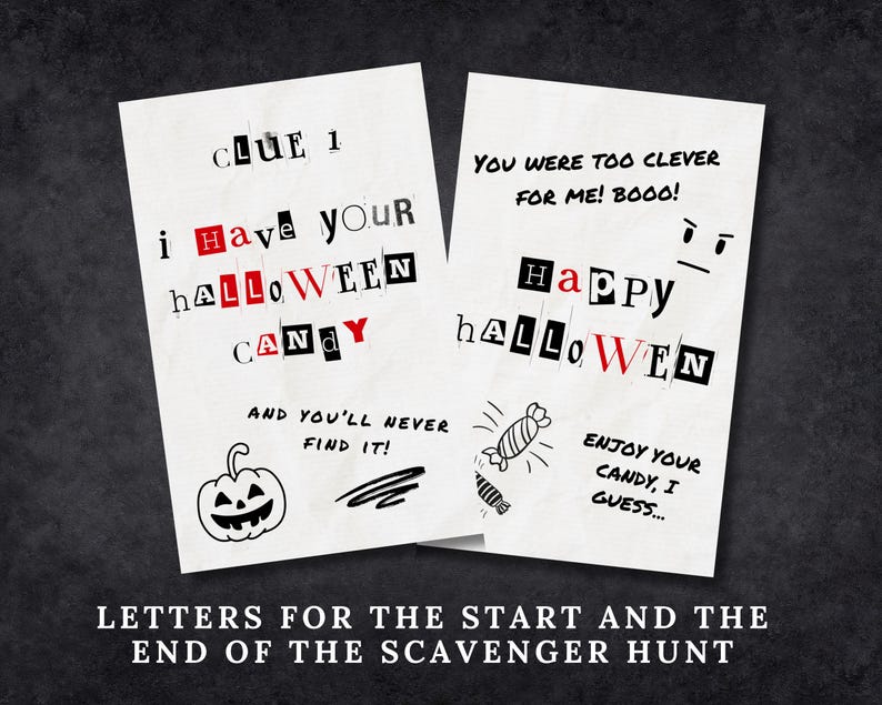 Halloween Candy Scavenger Hunt: Spooky Mystery Puzzle Game for Kids ...
