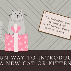 Printable New Kitten Scavenger Hunt, Treasure Hunt Clues Leading to Cat ...