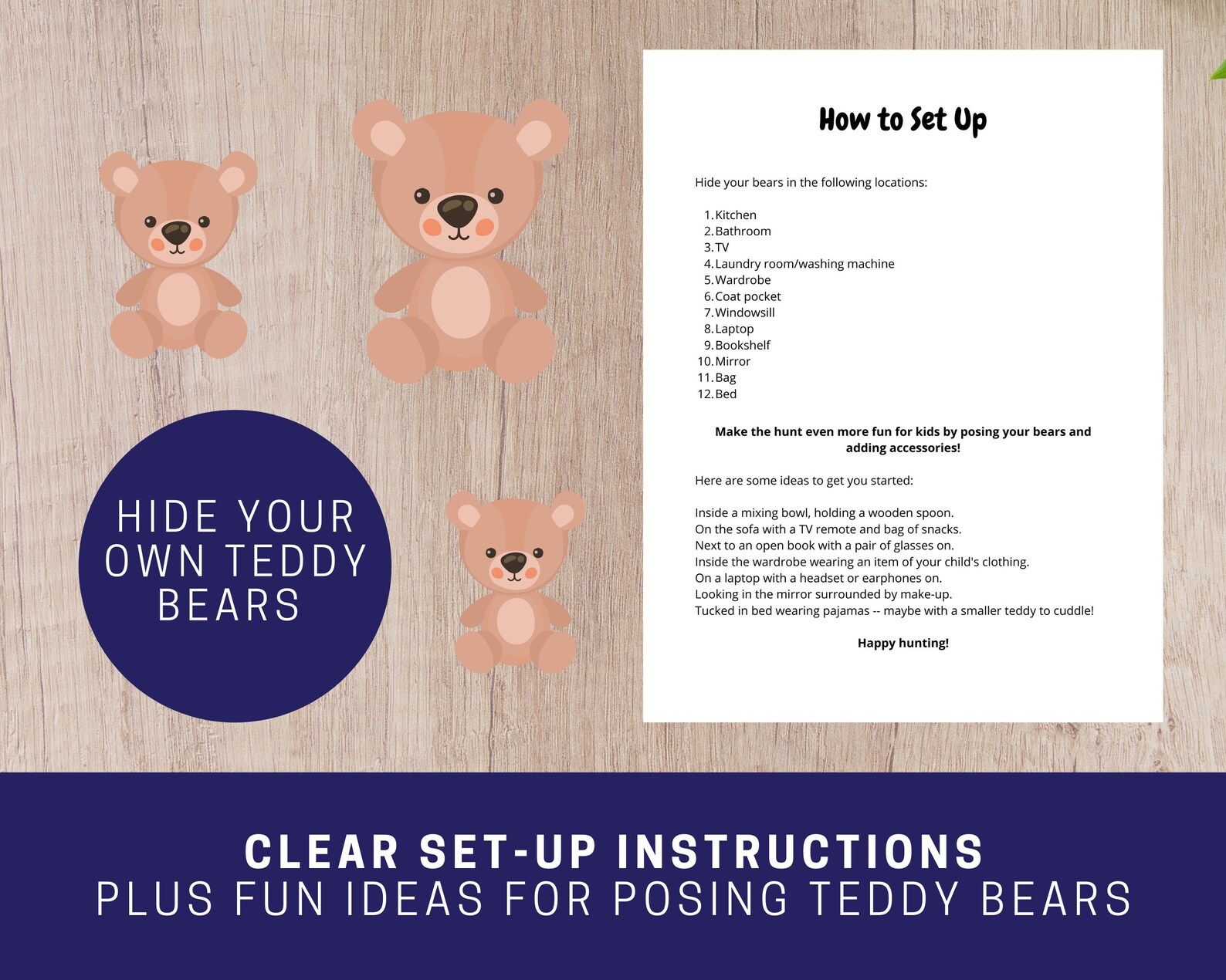 Teddy Bear Hunt Printable Teddy Bear's Picnic Tea Party - Etsy UK