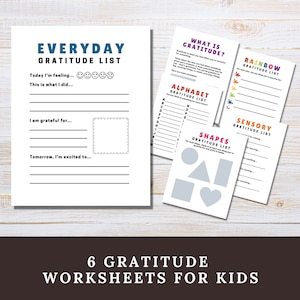 Printable Gratitude Worksheets for Kids, Mindfulness Activity ...