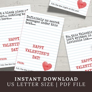Invisible Ink Pen Valentine Cards: Secret Agent Spy Favor (printable ...