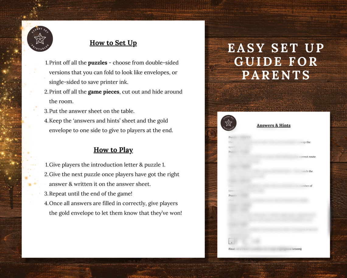 Wizard Escape Room Game: Magic School Library, Printable Family ...