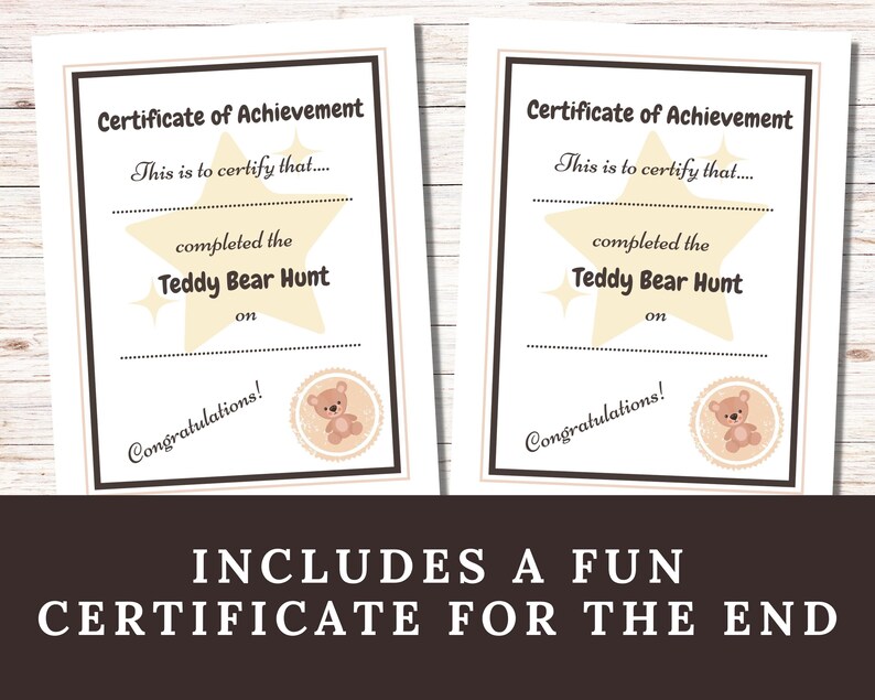 Teddy Bear Scavenger Hunt: Printable Kids Party Game (PDF Download ...
