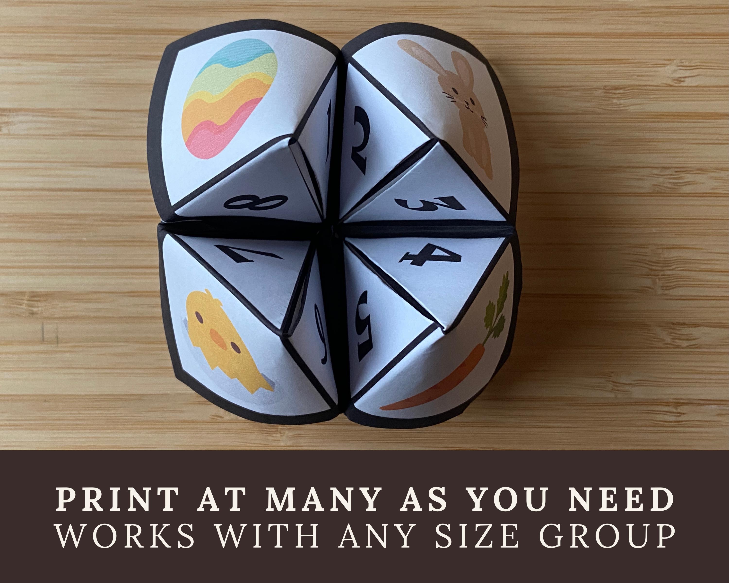 Printable Easter Fortune Teller Craft: Kids Activity, Basket Stuffer ...