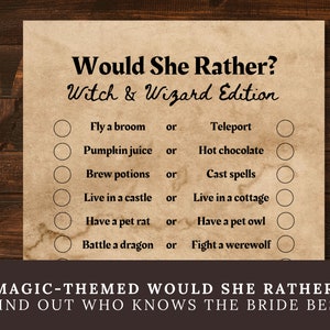 5 Wizard Bachelorette Party Games, Printable Magic-themed Party Games ...