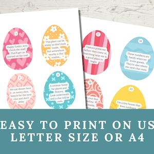 40 Indoor & Outdoor Easter Egg Scavenger Hunt Clues for Kids, Treasure ...