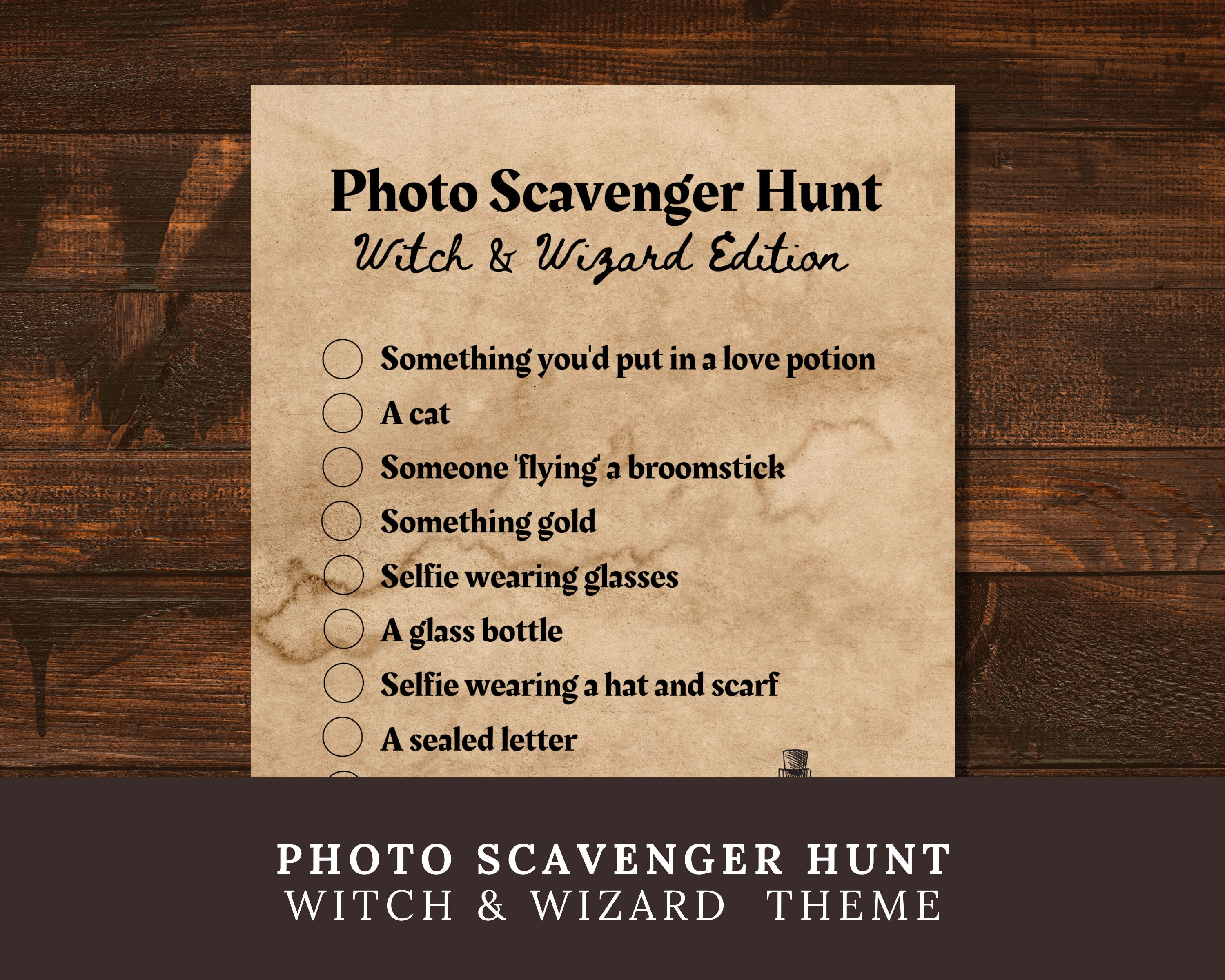 Witch & Wizard Photo Scavenger Hunt, Magic Party Game (PDF Download) - Etsy
