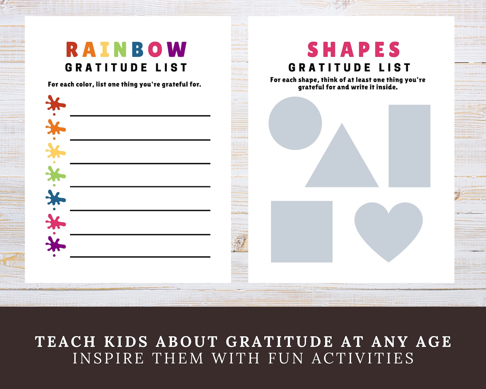 Printable Gratitude Worksheets for Kids, Mindfulness Activity ...