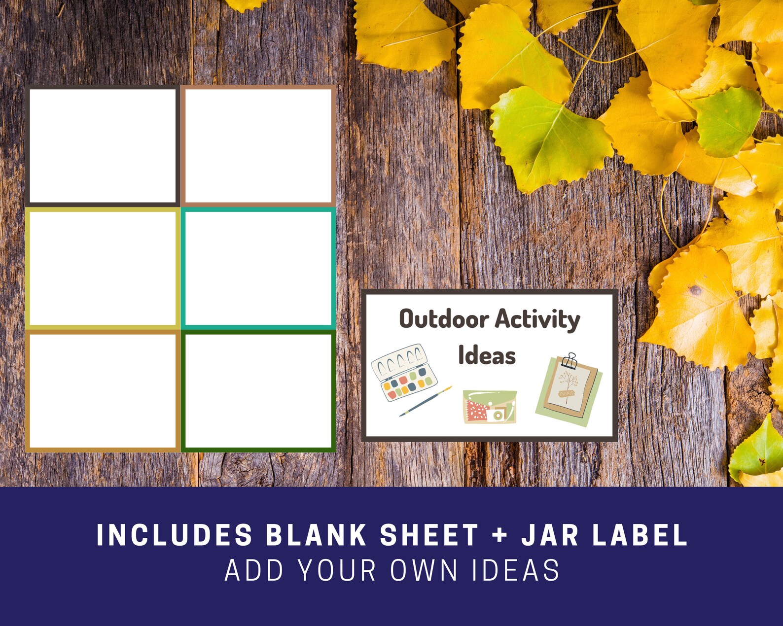 42 Outdoor Activity Cards for Kids printable Nature Play - Etsy