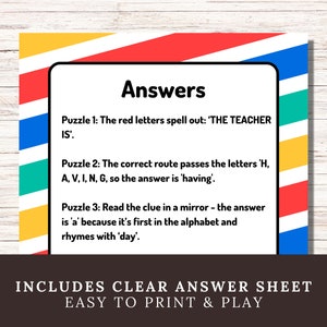 Teacher Pregnancy Announcement Puzzles: Classroom Reveal (printable PDF ...