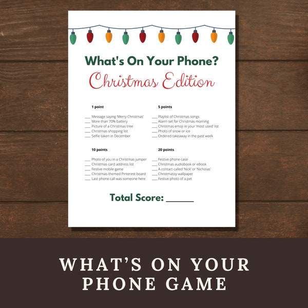 Christmas Whats on Your Phone - Etsy